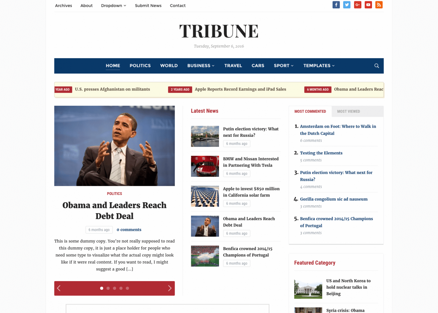 Tribune - Newspaper WordPress Theme - WPZOOM
