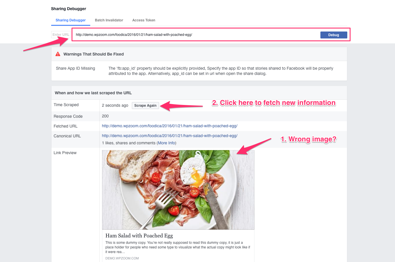 How to fix incorrect Facebook thumbnails - WPZOOM
