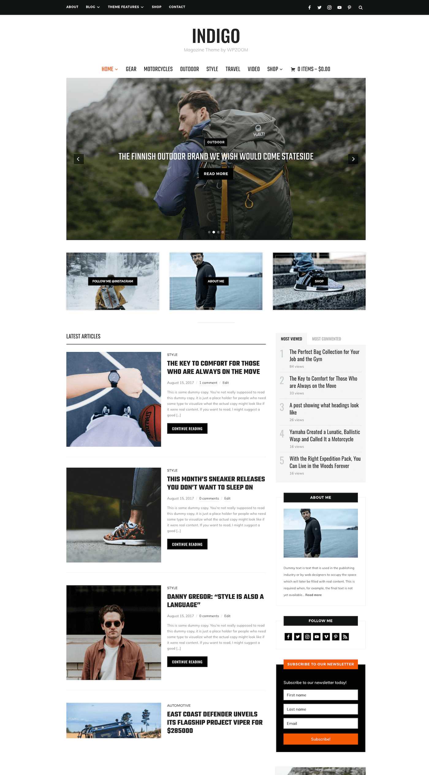 Indigo - Responsive Blog & Magazine WordPress Theme - WPZOOM