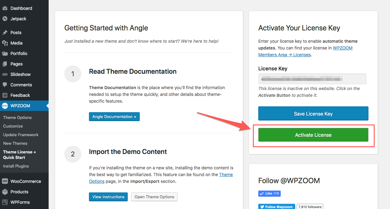 How to Activate the License Key of your WPZOOM Theme - WPZOOM