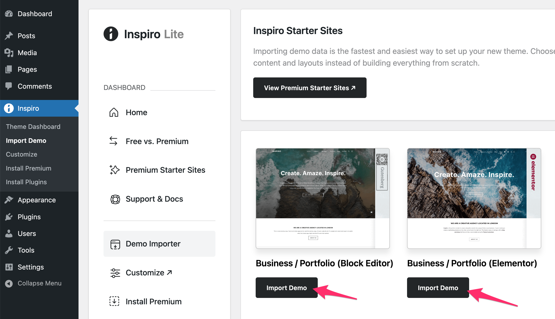 Setting up the Hero Area on the Homepage - Documentation - WPZOOM