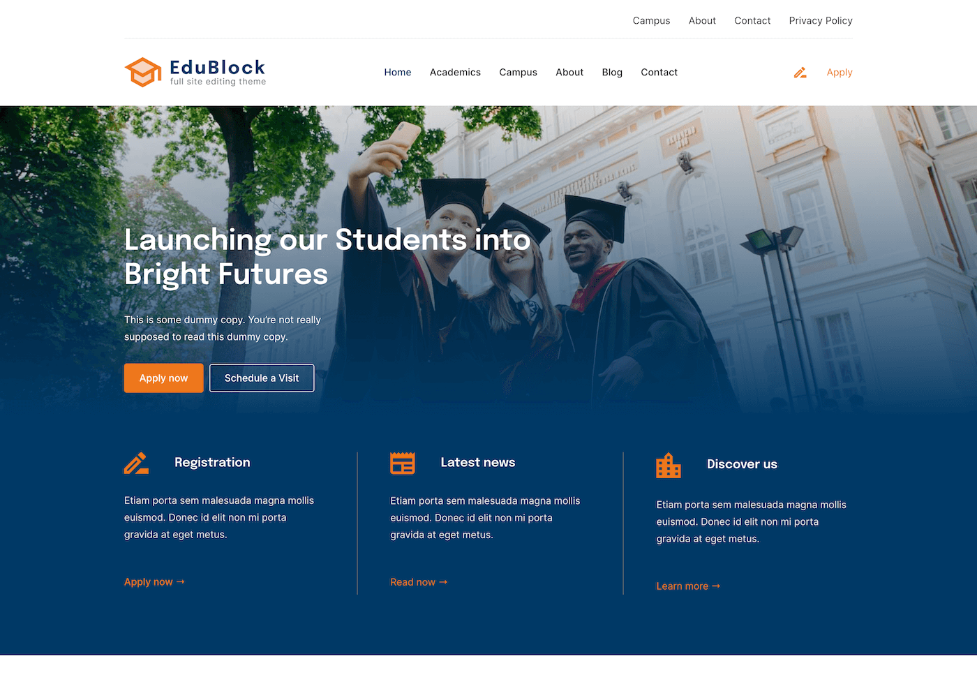 EduBlock PRO - University WordPress Theme - WPZOOM