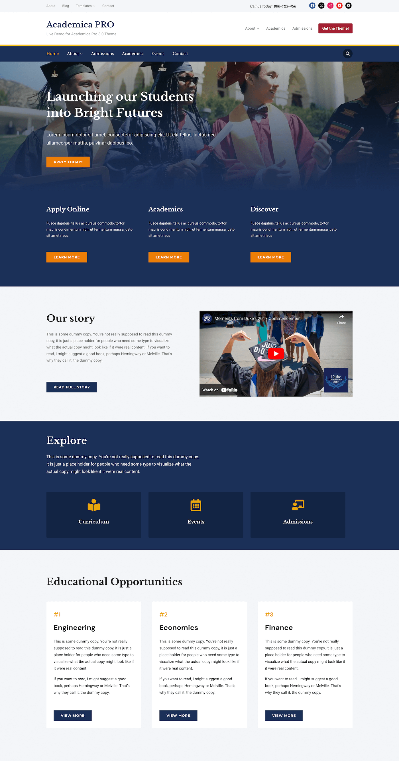 Academica Pro: Education WordPress Theme - WPZOOM
