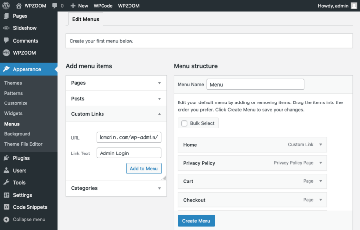 How to Log in to Your WordPress Admin Dashboard - WPZOOM