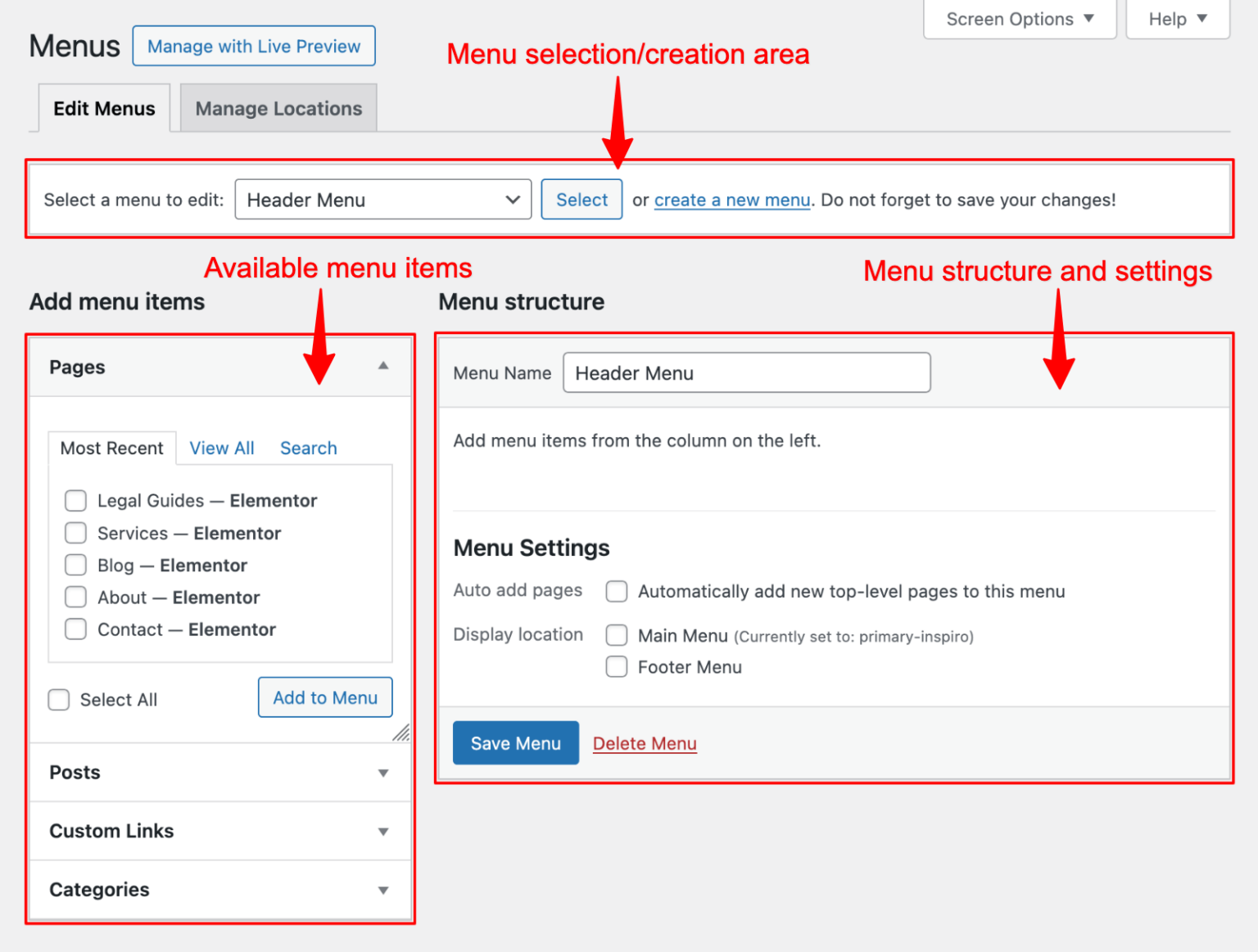 Wordpress Navigation Menu Tutorial How To Create Edit And Customize 7998