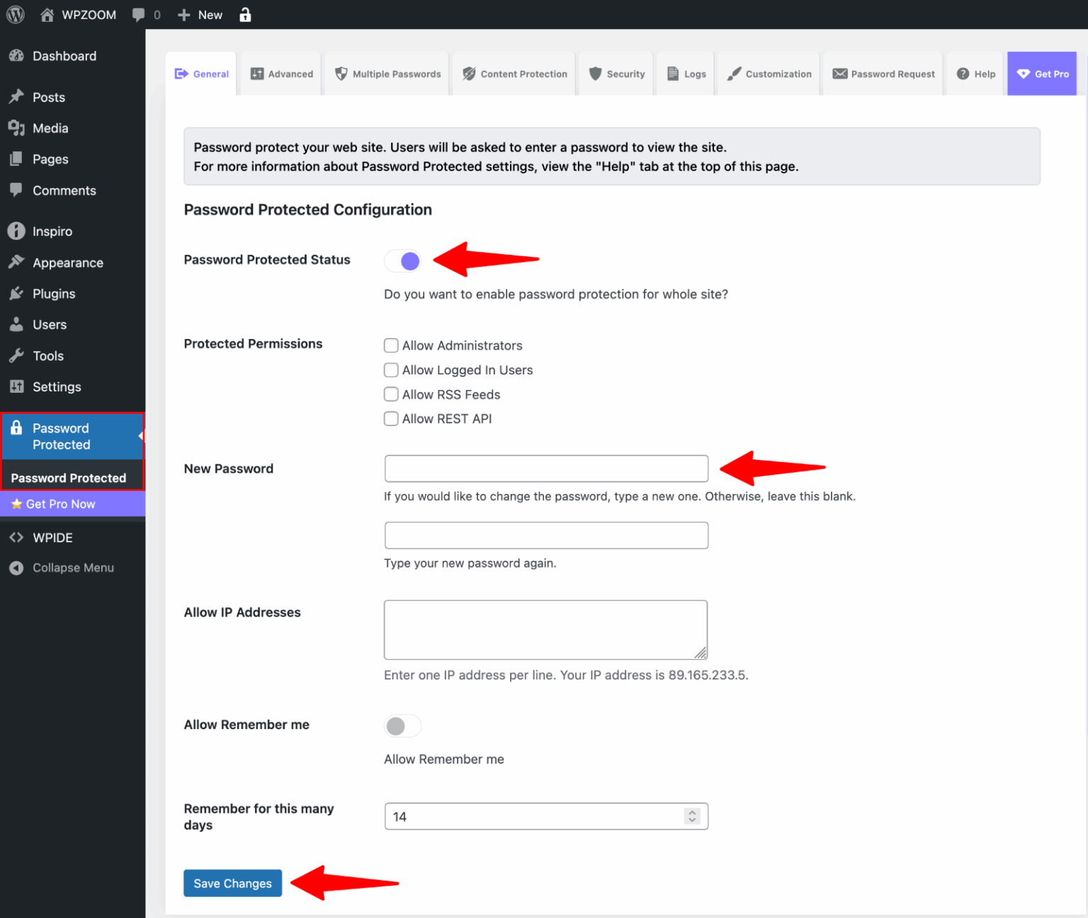How to Password Protect Your WordPress Site & Pages - WPZOOM